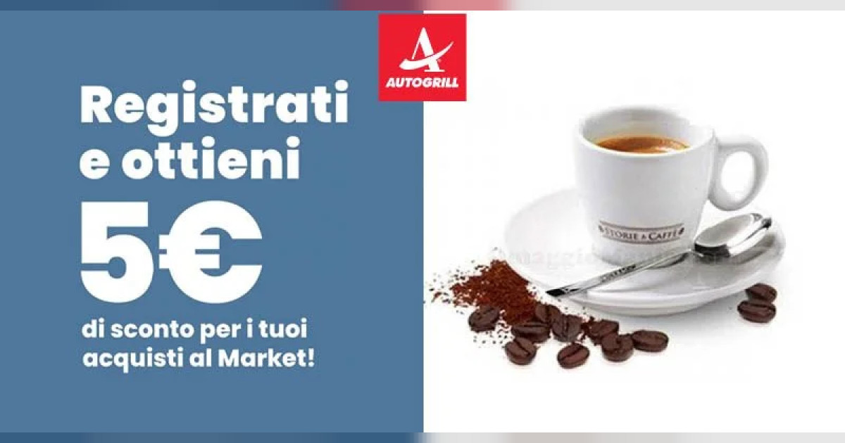 Buono sconto Autogrill: 5€ (2026)